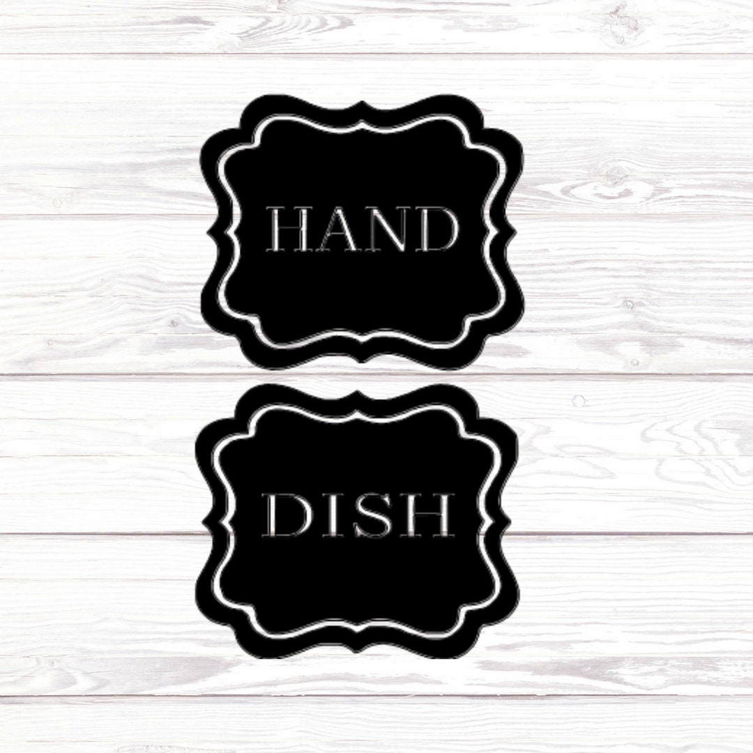 Hands and Dishes Soap Dispenser Labels, Kitchen Labels, Hand Soap Label ...