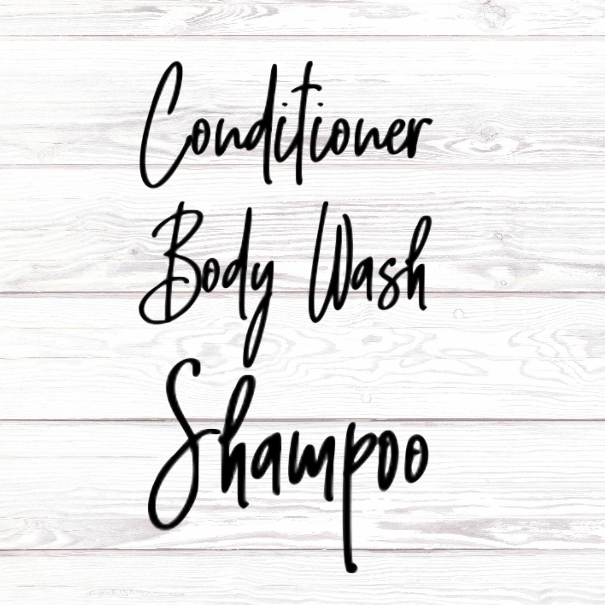 Shampoo Conditioner Body Wash Decal, Shampoo and Conditioner Labels ...