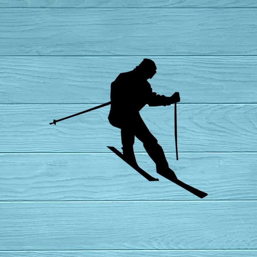 Ski Vinyl Decal | Skiing Sticker | Car | Laptop | Window | Truck ...