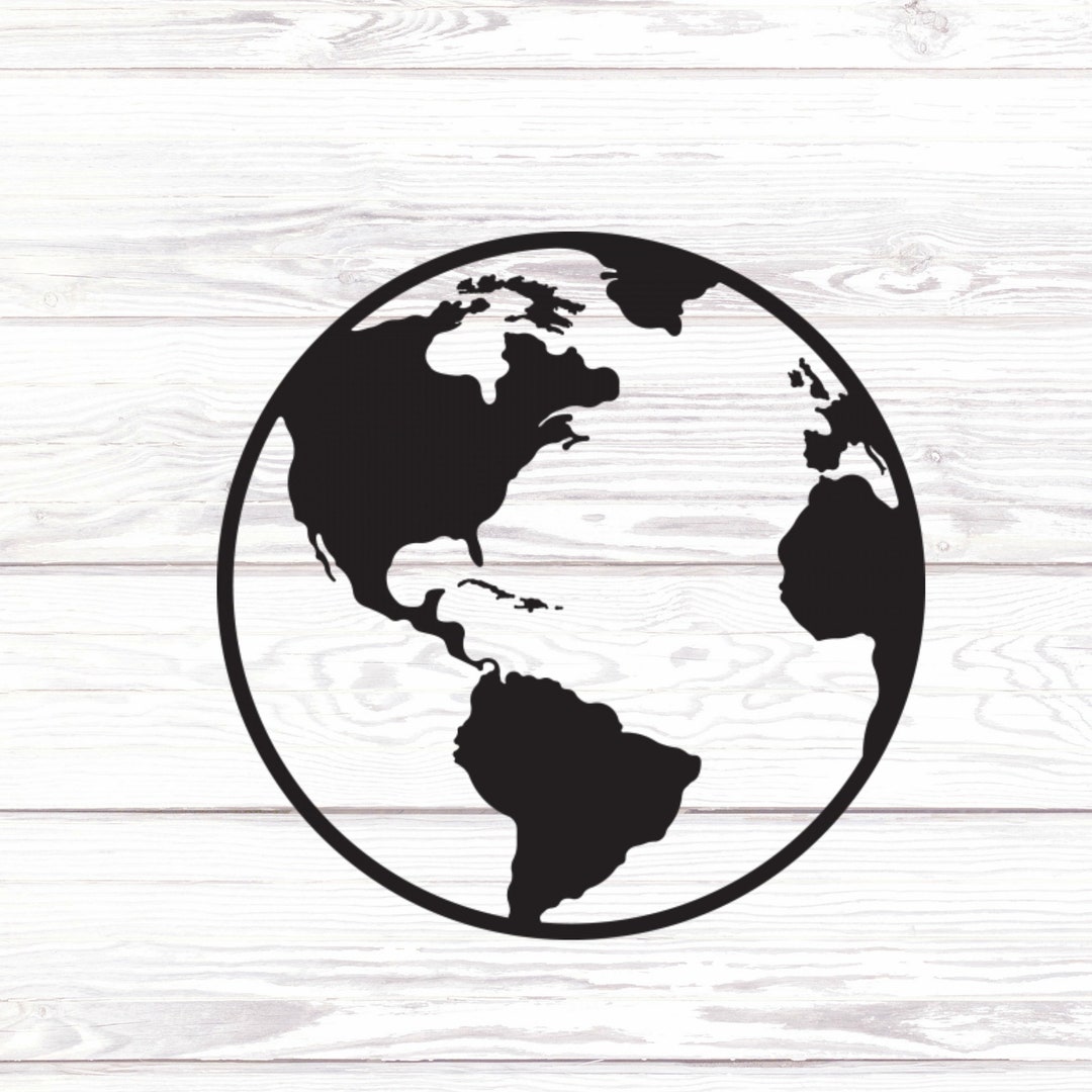 Globe Vinyl Decal, Car Decal, Laptop Decal, Bumper Sticker, Window ...