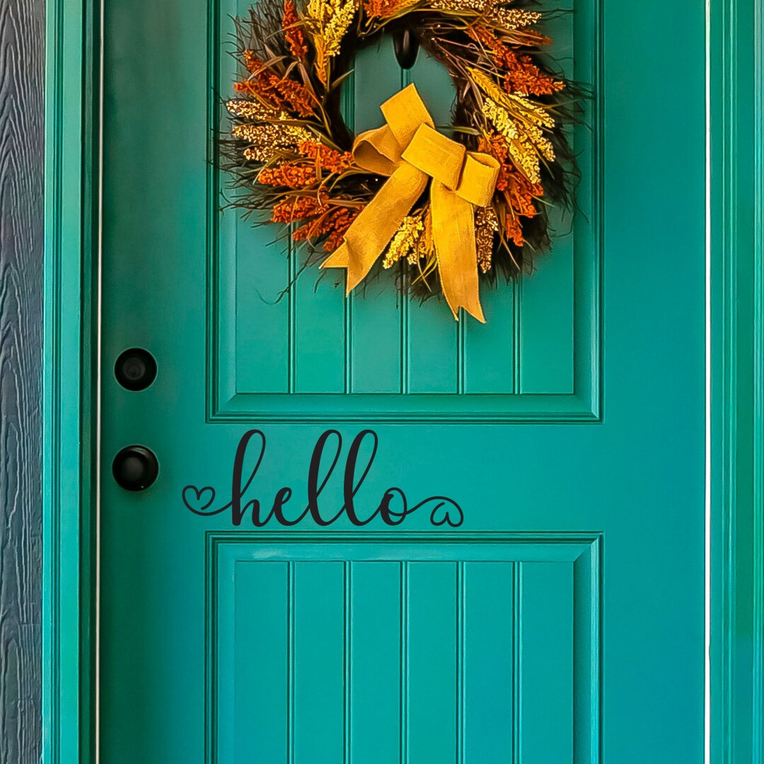 Hello Door Decal, Front Door Decal, Door Decal, Hello Decal, Hello ...