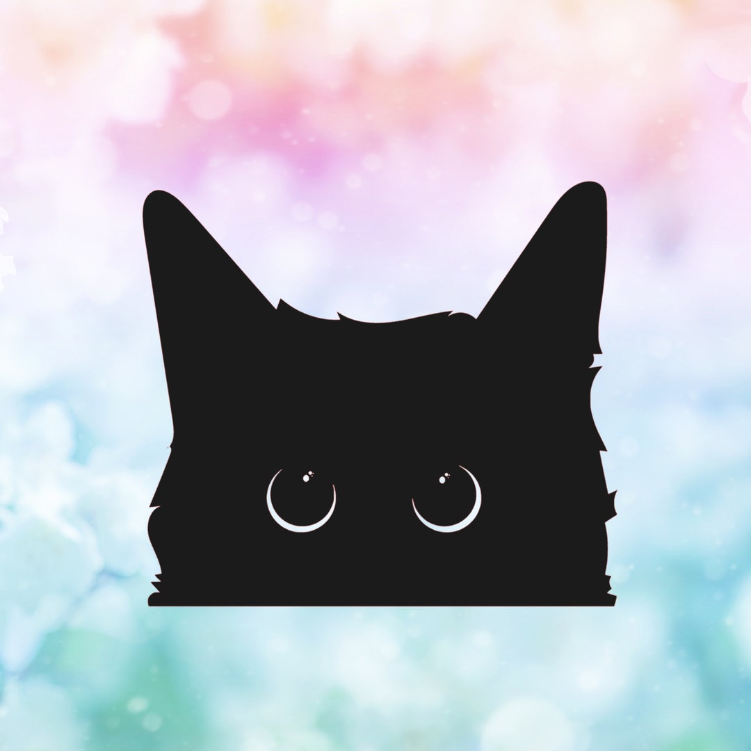 Peeking Cat Decal Black Cat Decal Cat Car Sticker Car Decal Cat Mom ...