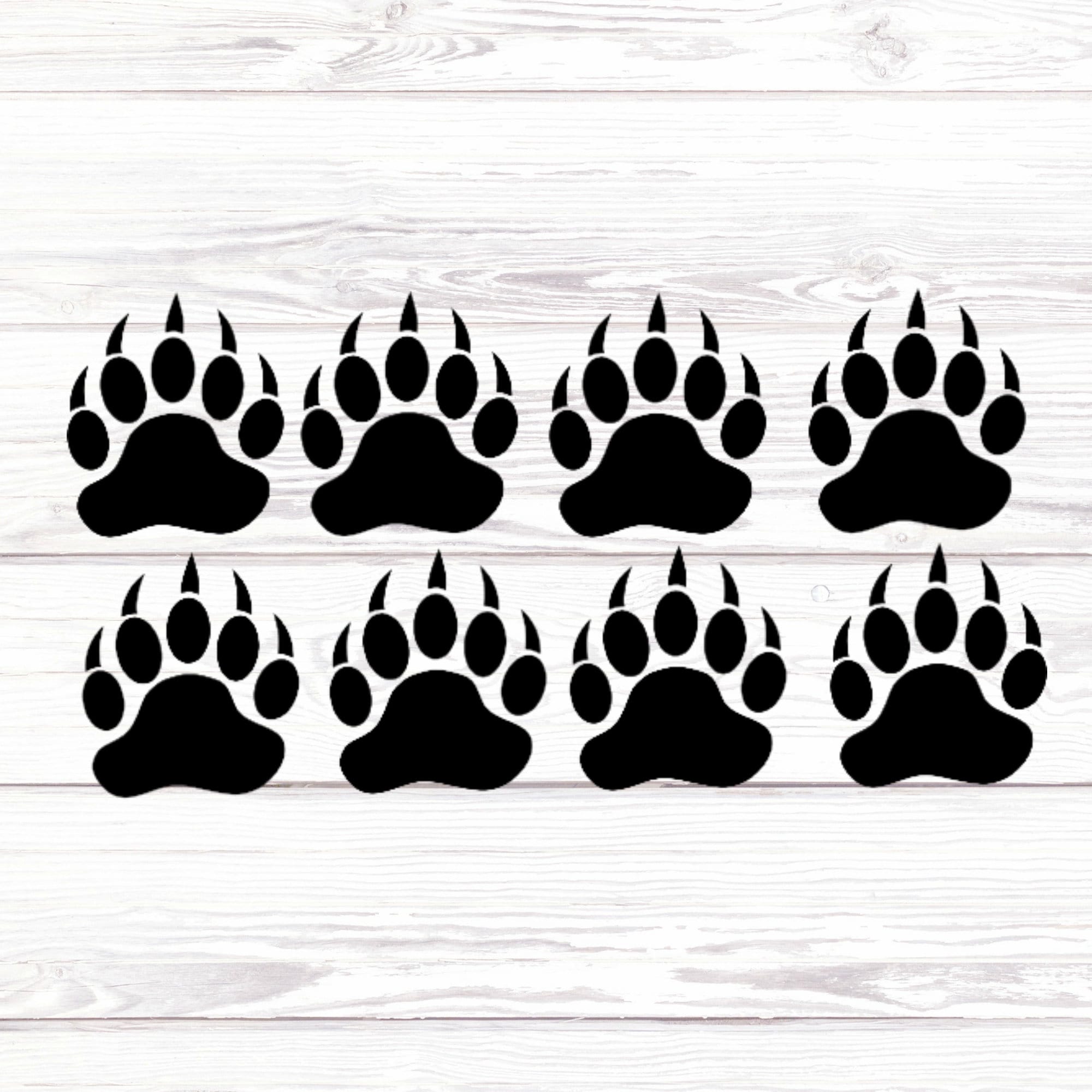 Bear Paw Decal, Bear Decal, Bear Paw Print, Paw Decal, Grizzly Bear ...