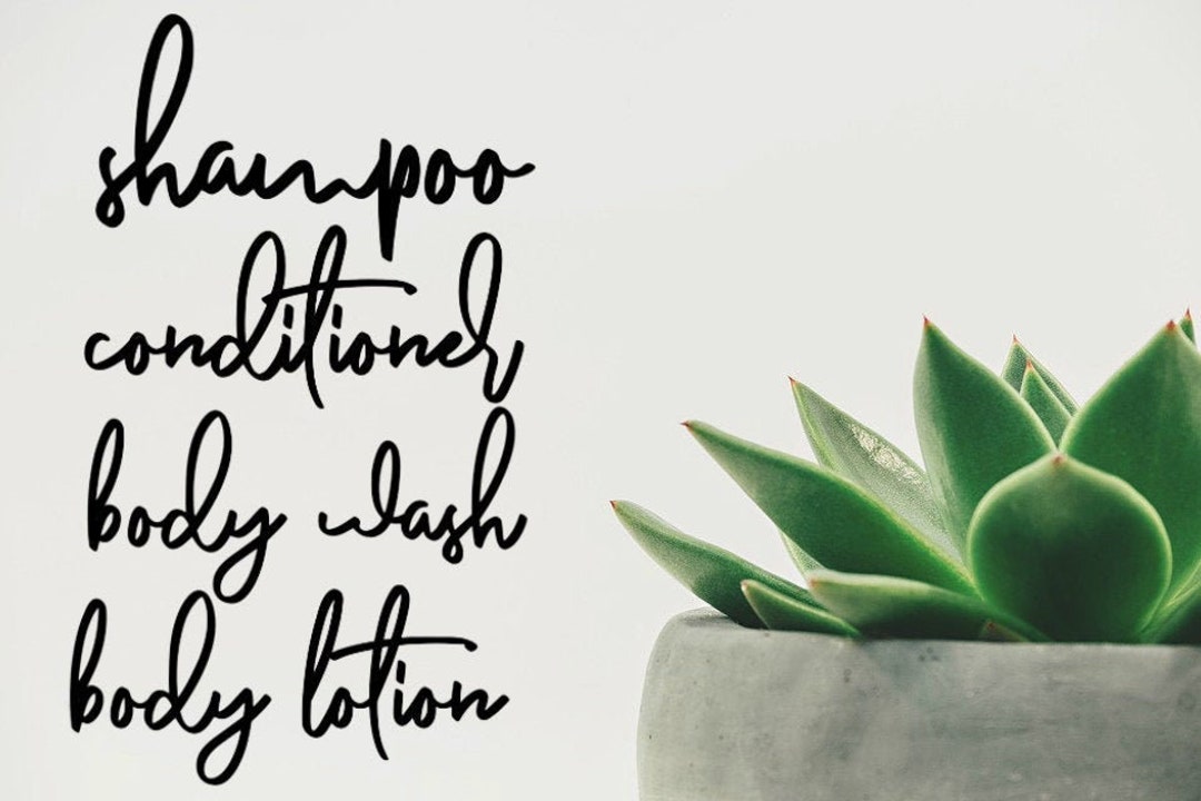 Shampoo Conditioner Body Wash Stickers, Shower Stickers, Personalized ...