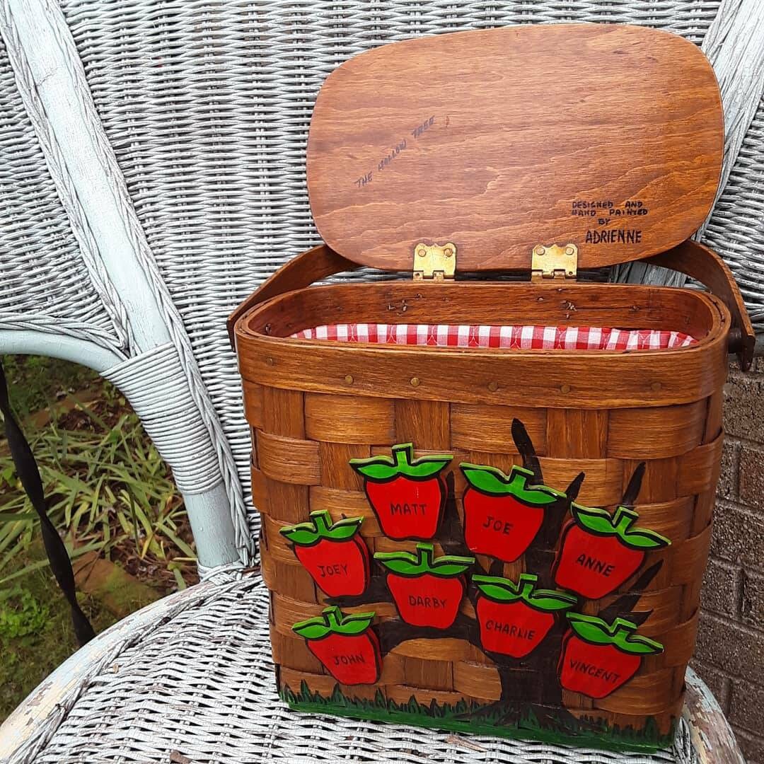 1960s Vintage Handpainted Apple Tree Basket Purse Caronan - Etsy