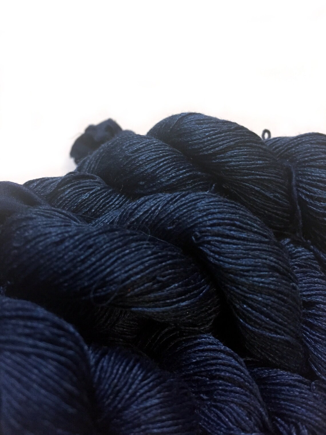 Dark Blue Ahimsa Embroidery Yarn Indigo Dyed Yarn | Etsy