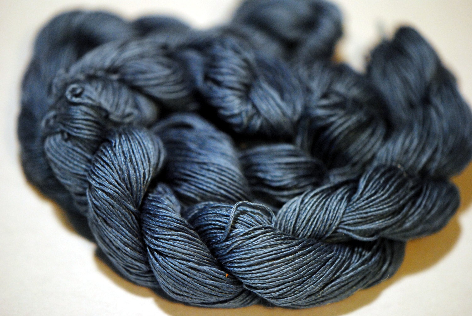 Sky Blue Indigo Dyed Ahimsa Embroidery Yarn | Light Blue Indigo Dyed ...