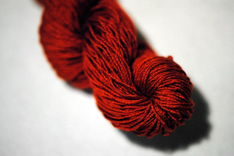 Brilliant Red Silk Skein Scarlet Yarn Skein Naturally Dyed | Etsy