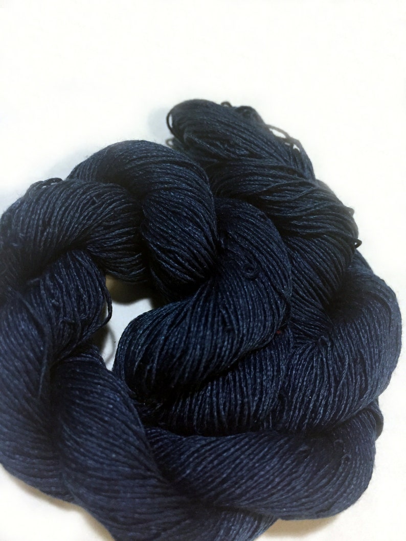 Dark Blue Ahimsa Embroidery Yarn Indigo Dyed Yarn - Etsy