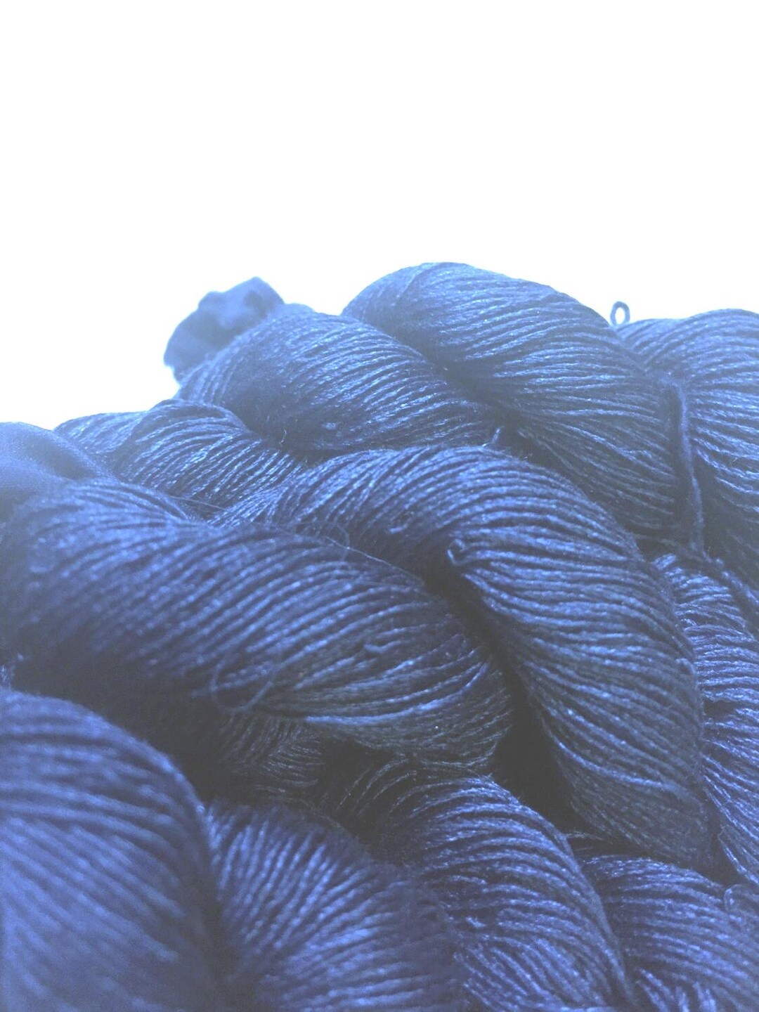 Dark Blue Ahimsa Embroidery Yarn | Indigo Dyed Yarn | Naturally Dyed ...