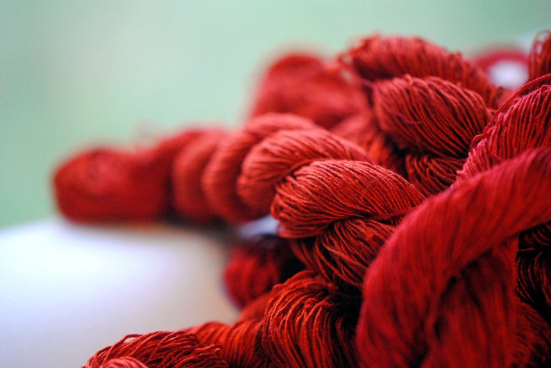 Brilliant Red Silk Skein Scarlet Yarn Skein Naturally Dyed - Etsy