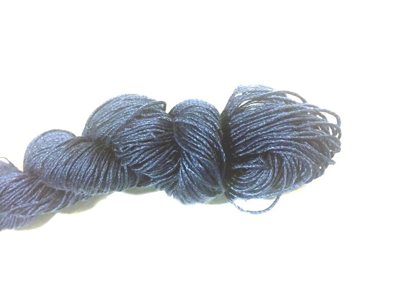 Dark Blue Ahimsa Embroidery Yarn | Indigo Dyed Yarn | Naturally Dyed ...