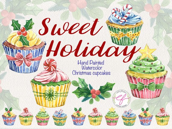 Holiday Cupcake Clipart