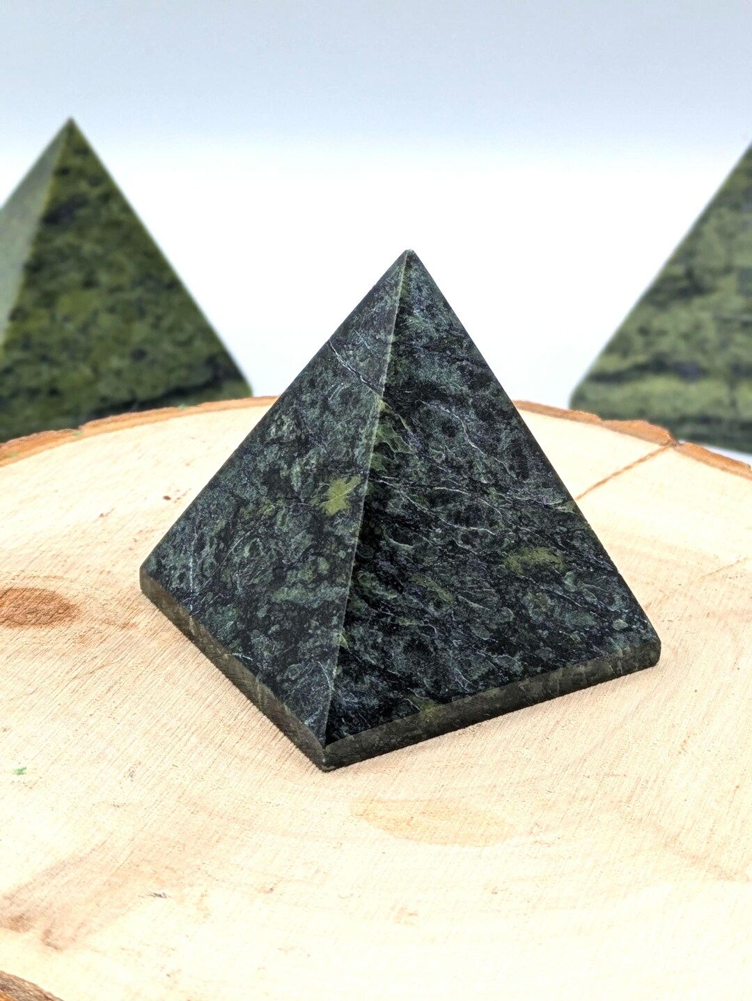 Nephrite Jade Crystal Pyramid Green 60mm Green Nephrite Jade Pyramid ...