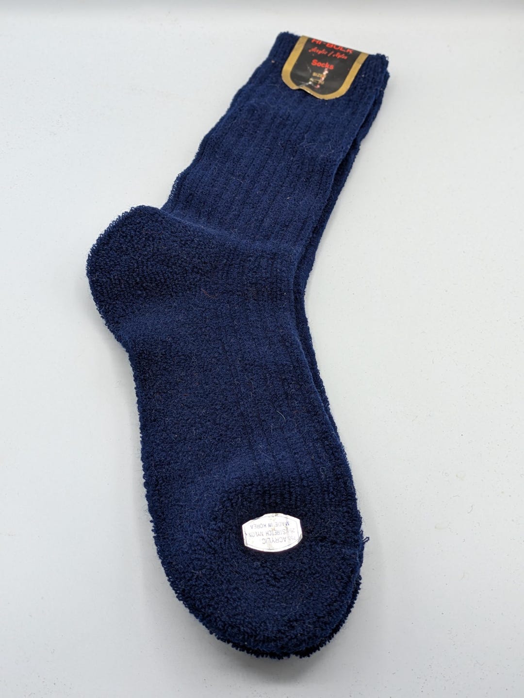 Vintage Socks Navy Blue Adult Unisex NOS 1970s, Size 10 - 13 Acrylic ...