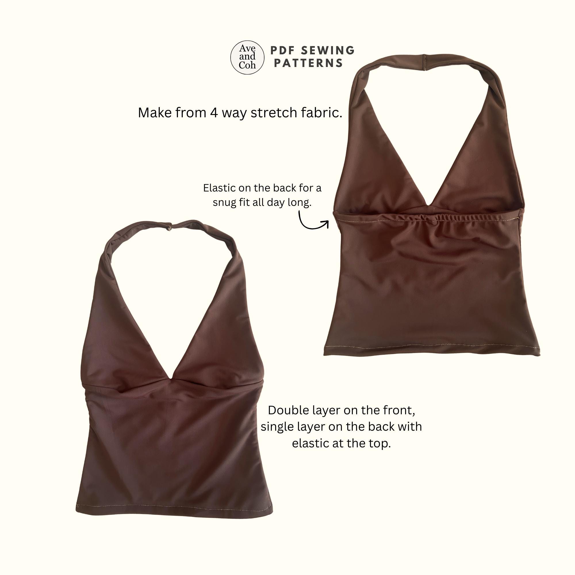 Classic Halter Top PDF Sewing Pattern for Women - Etsy