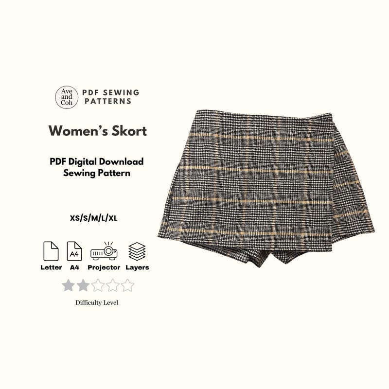 Skorts Pattern - Etsy