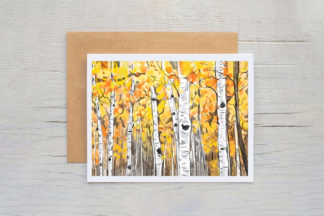 Aspen Greeting Card, Aspen Trees Notecards, Aspen Notecards, Colorado Notecards, Aspen Grove ...