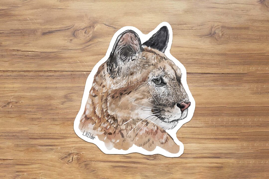 Mountain Lion Sticker, Cougar Sticker, Puma Stickers, Florida Panther ...