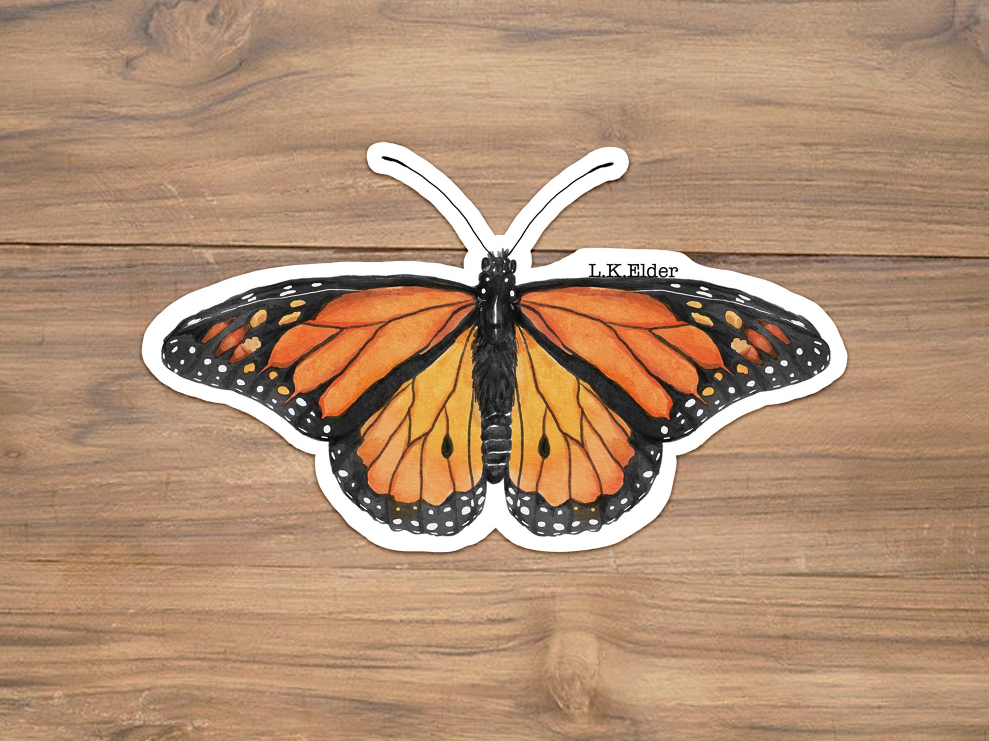 Monarch butterfly vinyl sticker Monarch sticker Orange | Etsy