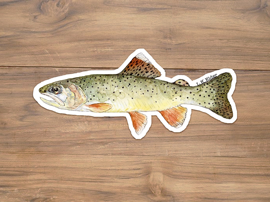 Apache Trout Vinyl Sticker, Arizona Fish Sticker, Cutthroat Trout ...