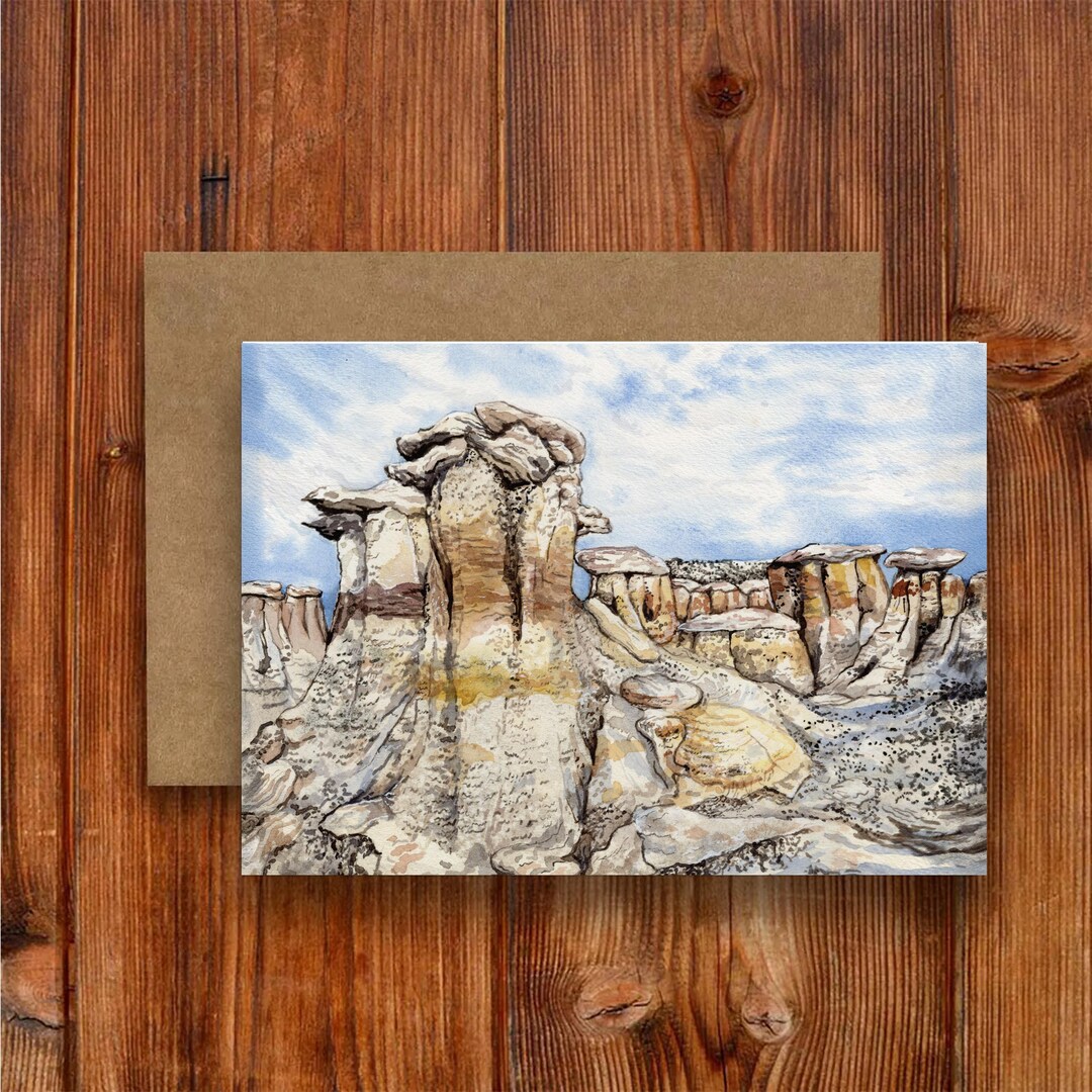 Bisti Badlands Greeting Card, Bisti/de-na-zin Wilderness Notecards, New ...