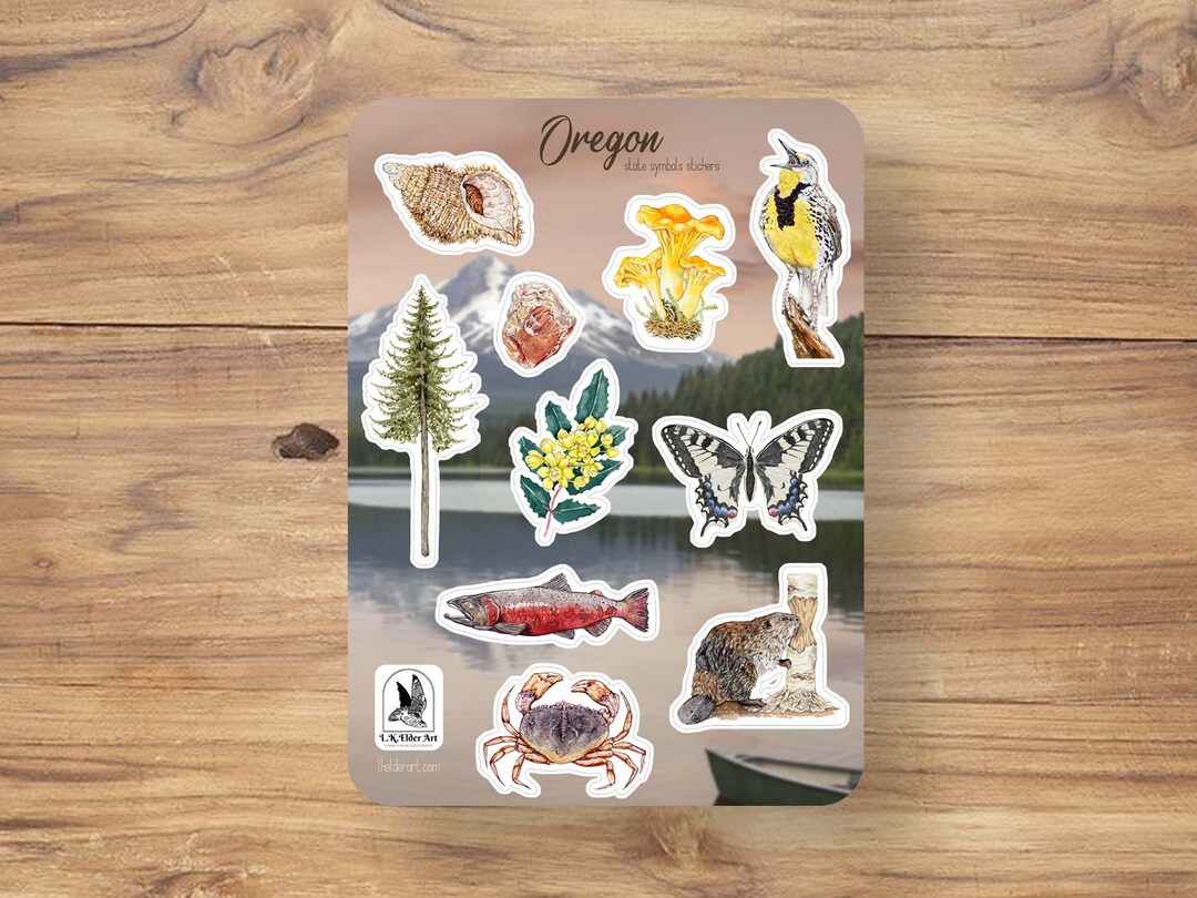 Oregon Stickers, Oregon State Symbols, PNW Stickers, Coastal Stickers ...