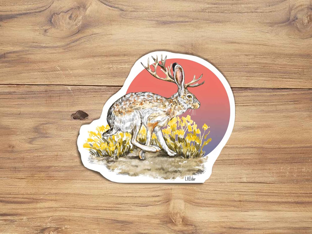 Jackalope Sticker, New Mexico Stickers, Desert Stickers, Southwest ...