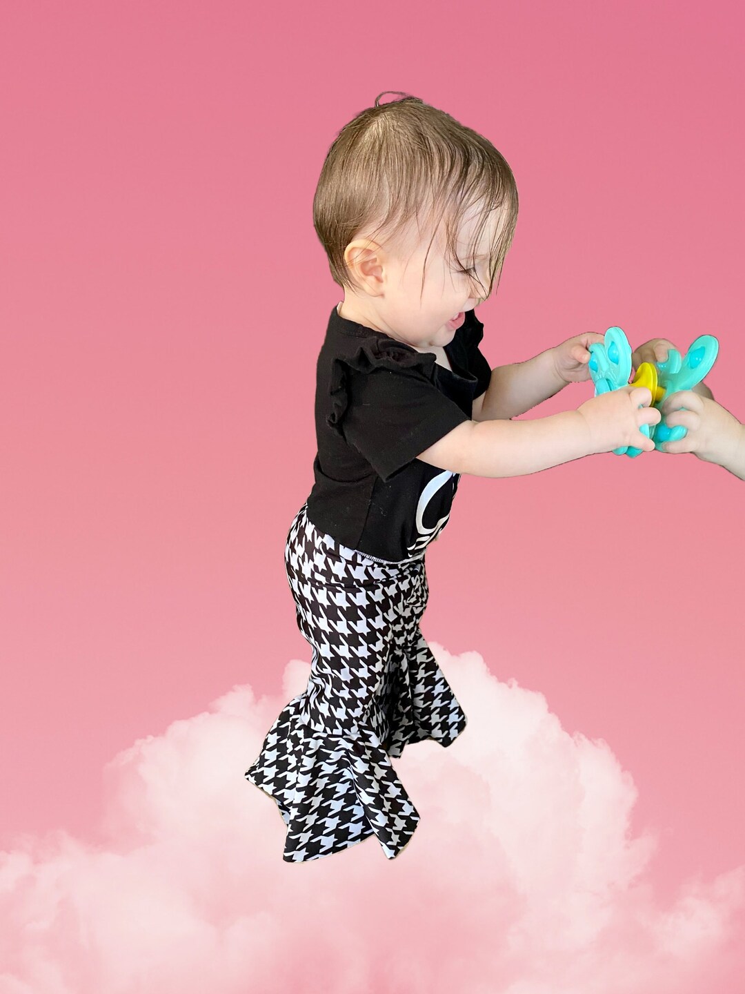 Girls Mermaid Bell Bottoms Flared Pants High Waist 3M to 4T Toddler ...