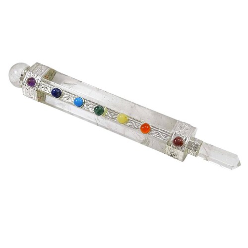 Seven Chakra Gemstone Pyramid Wand Reiki Healing Wand | Etsy
