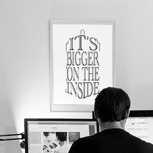 It's Bigger on the Inside Tardis Wall Art | Tardis Art | Doctor Who ...