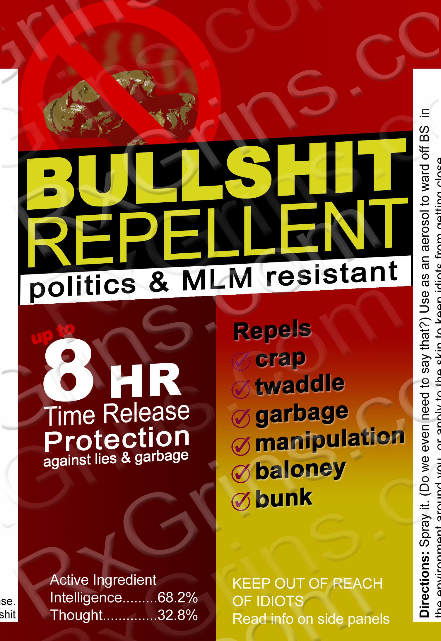 Bullshit Repellent Spray Bottle Label (download & Print) - Etsy