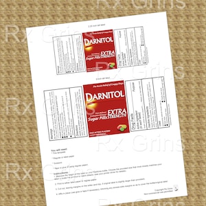 Darnitol Candy Bottle Label, DIY Printable Funny Gift Gag Gift Fukitol ...