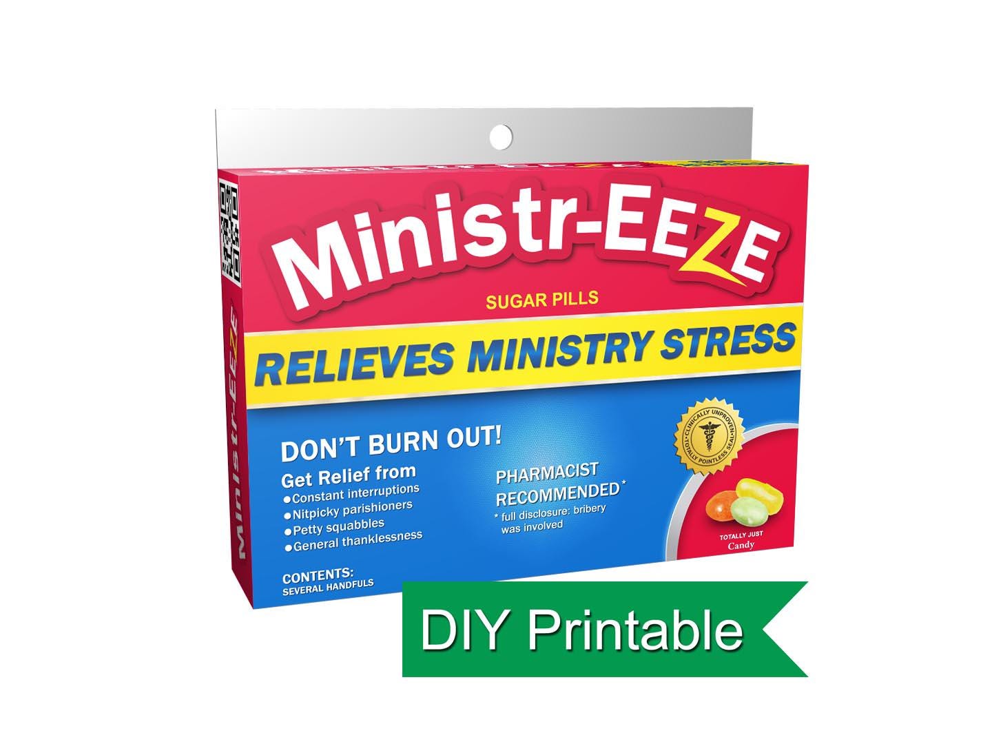 Printable Pastor Gag Gift: Ministr-eeze Box - Etsy