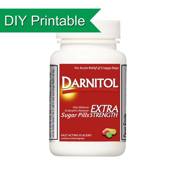 Darnitol Candy Bottle Label DIY Printable Funny Gift Gag Gift - Etsy