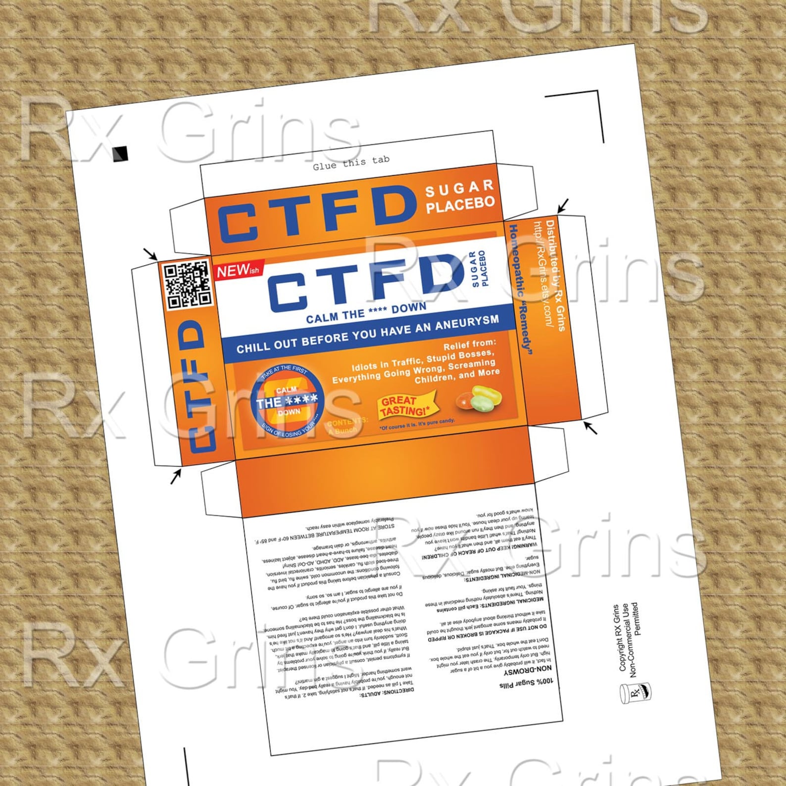 Gag Gift: CTFD Pill Box Calm the F Down Download & - Etsy
