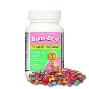 Easter Candy Box or Bottle: Bunn-eeze Gag Gift! Easter Bunny Favor for ...
