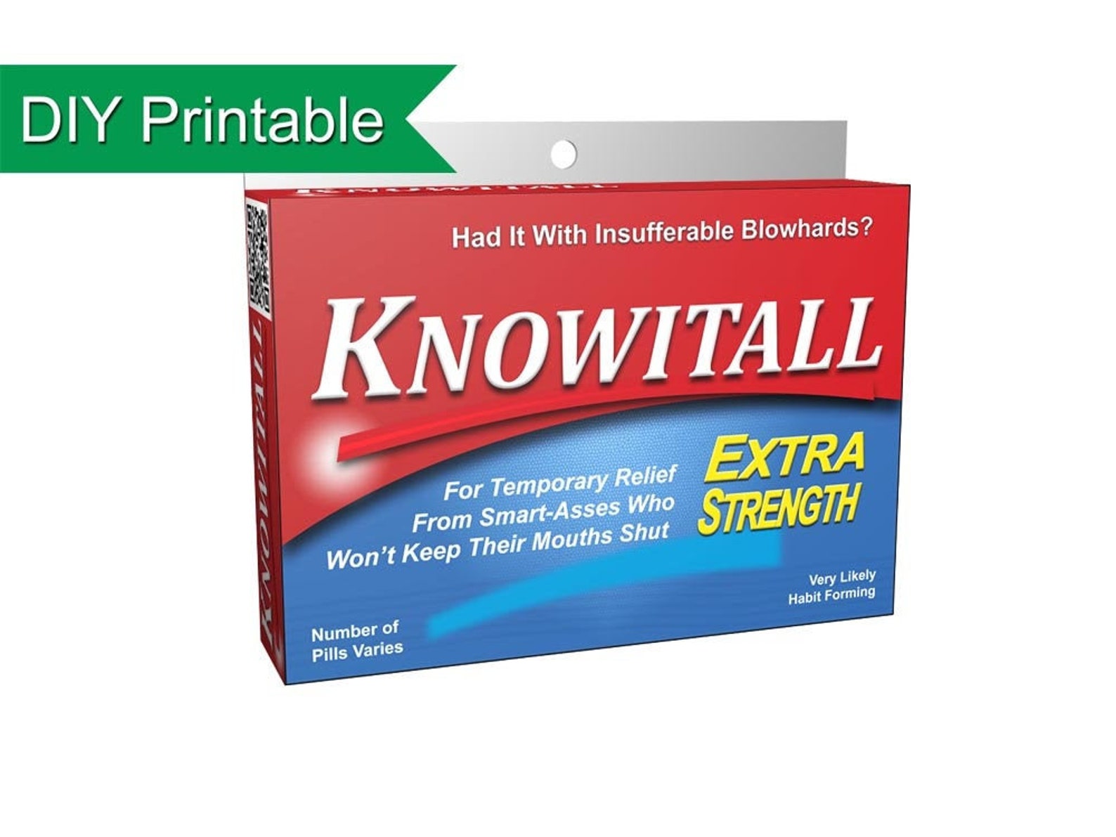 Gag Gift: Knowitall! - Download & Print | Last Minute Gifts | Stocking Stuffer | Gifts for Men ...