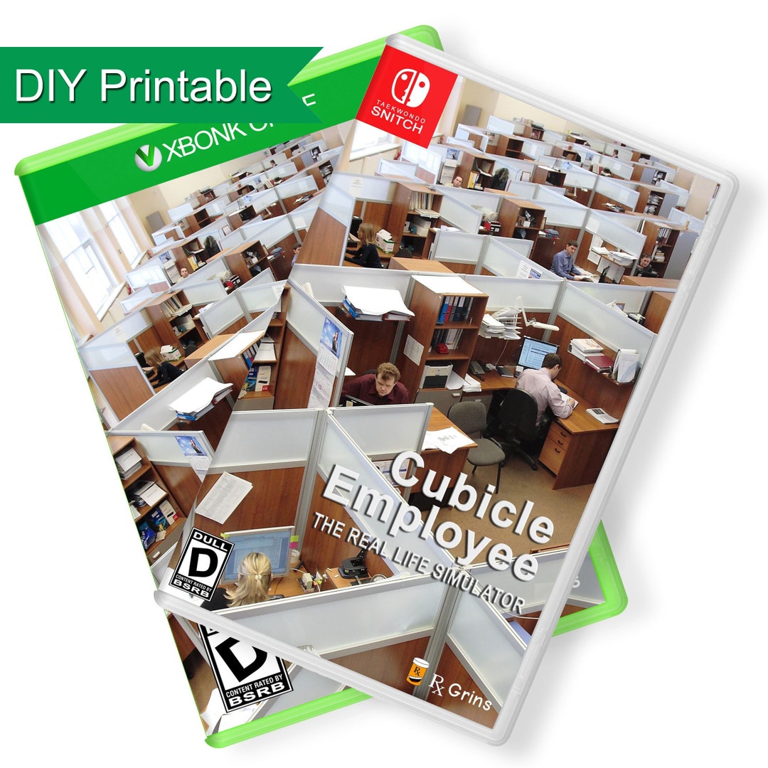 Joke Video Game Cover Cubicle Employee Fun Gag Gift for - Etsy