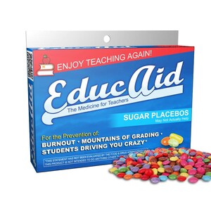 Teacher Appreciation Gift: Educaid Candy Box, DIY Printable, Funny ...