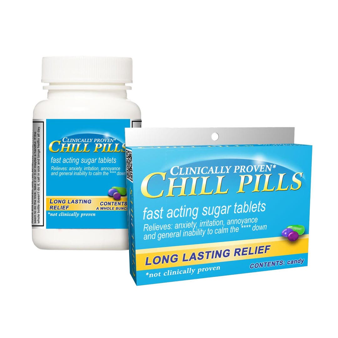 Mental Health Gift: Chill Pills Candy Box or Bottle! Take a Chill Pill ...