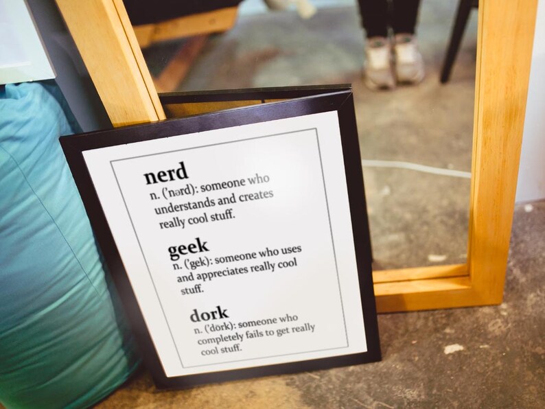 Funny Definition Art: Nerd Geek Dork Definition Print | Etsy