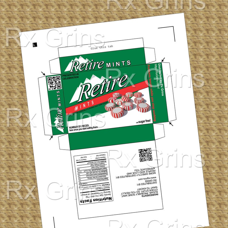 Retirement Gift: Retire Mints Printable DIY Gift for Him or | Etsy