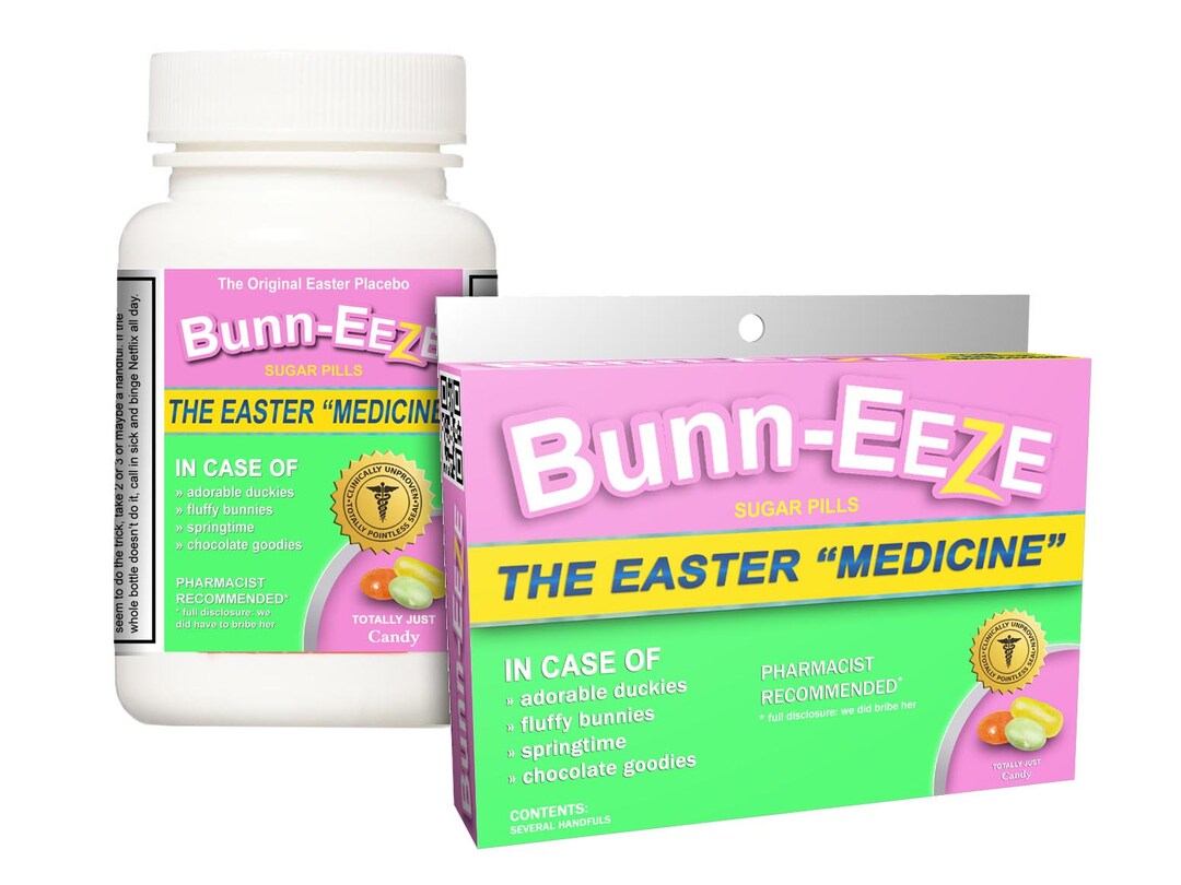 Easter Candy Box or Bottle: Bunn-eeze Gag Gift! Easter Bunny Favor for ...
