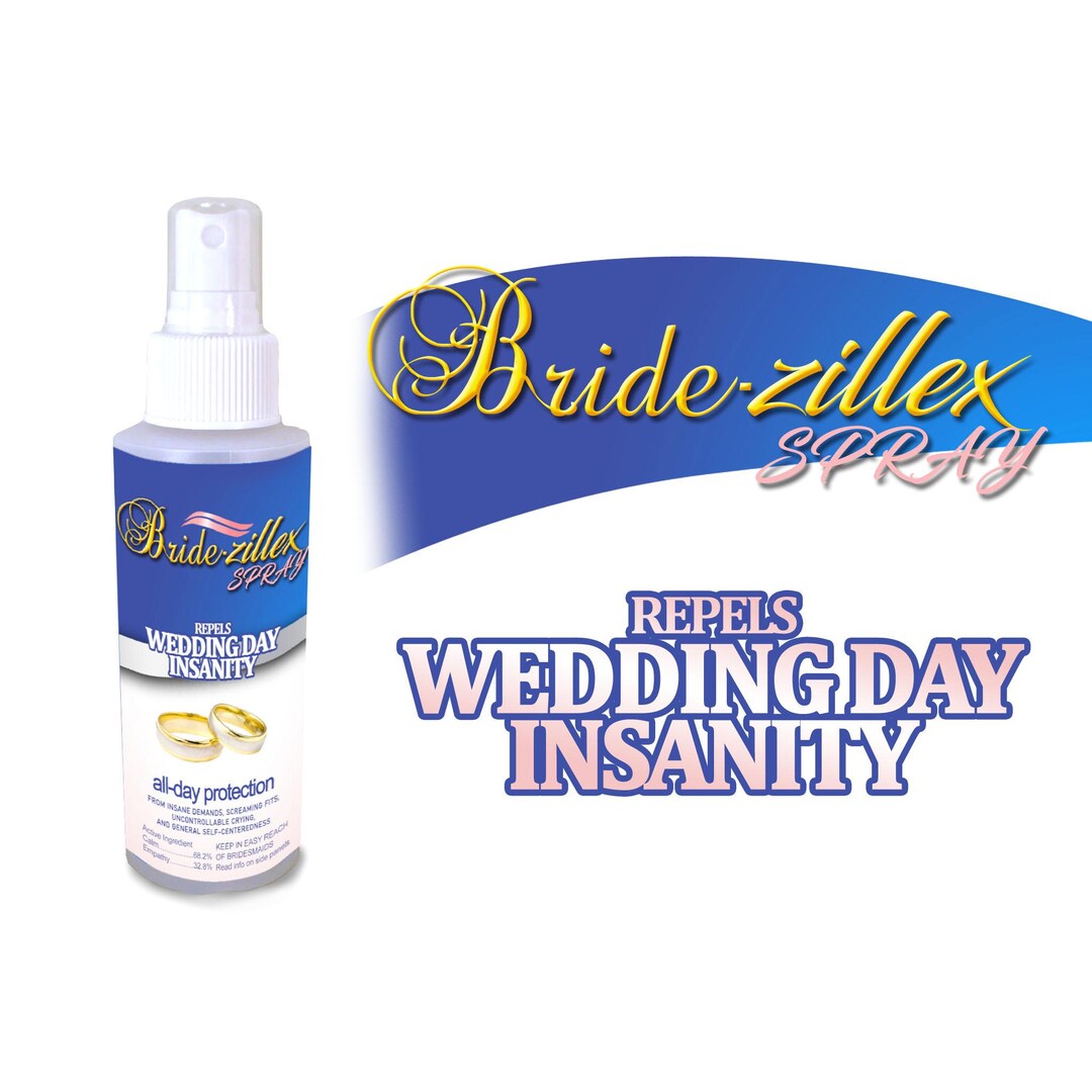 Bride-zillex Spray: Funny Bridesmaid Gift or Wedding Favor - Etsy