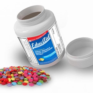 Educaid Pill Bottle Label: Funny Teacher Gift (DIY Printable) - Etsy