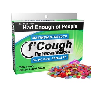 Introvert Gift: F'cough Box! DIY Printable Candy Box for Introversion ...