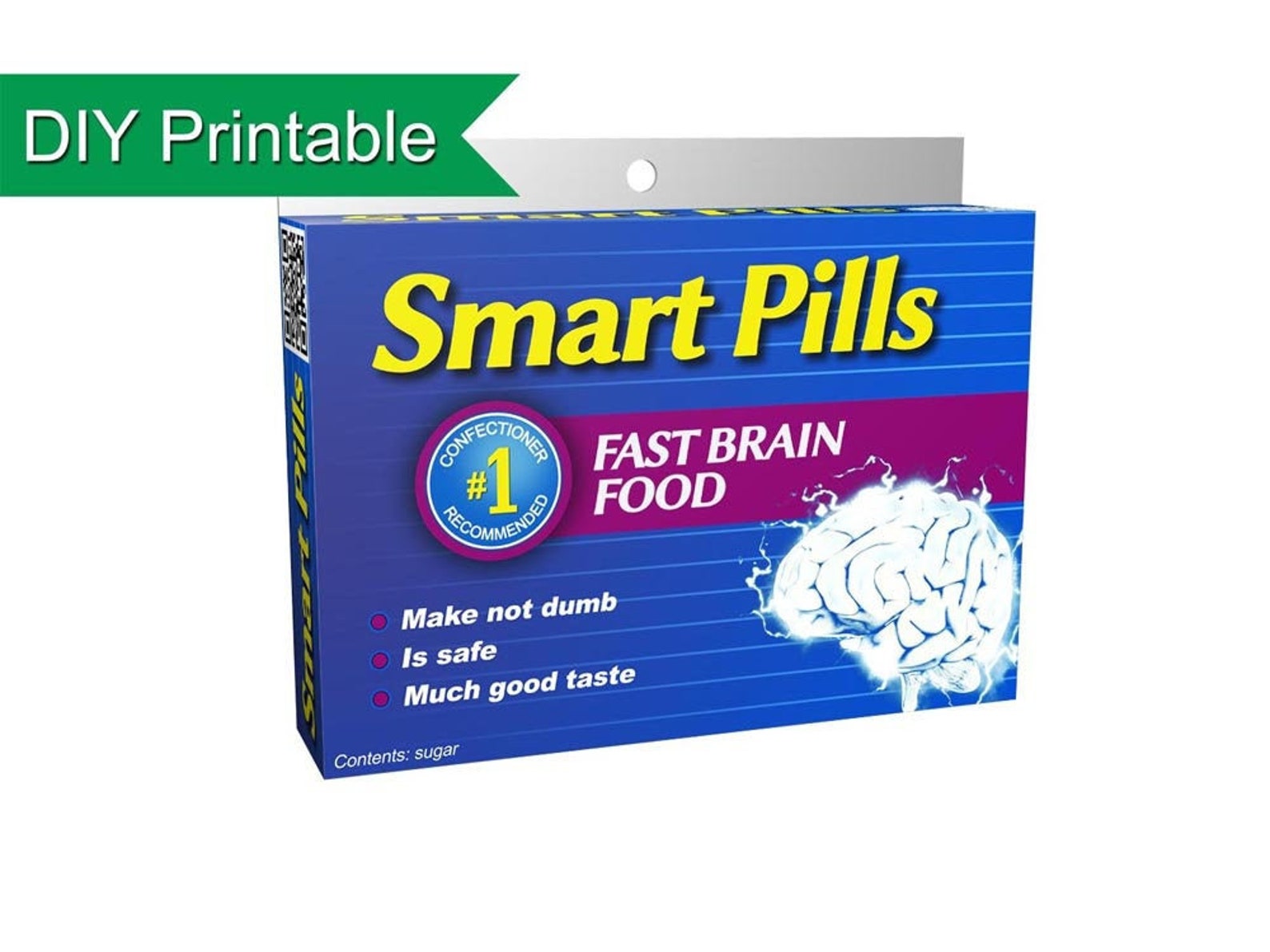 Smart Pills Joke Gift Box - Download & Print | Gag Gift | Last Minute ...
