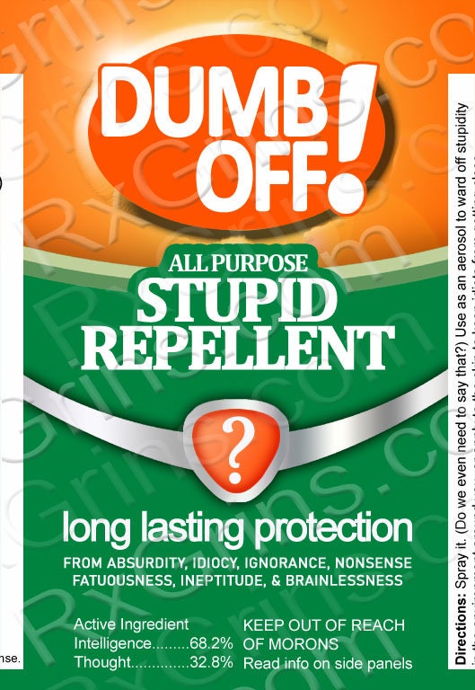 Stupid Repellent: Dumb Off Funny Gag Gift Teacher Gift Back - Etsy ...