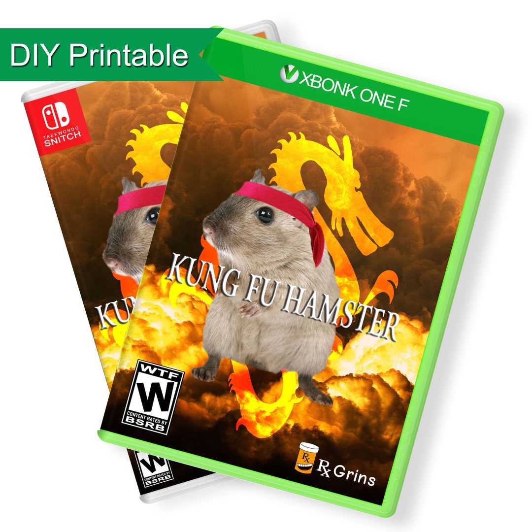 Joke Video Game Cover - Kung Fu Hamster! Fun Gag Gift for Gamers - Etsy